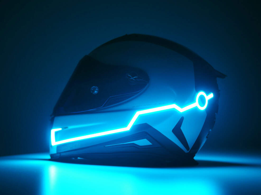 LightMode - leuchtende Nachrüstkits für Motorradhelme - MOTORRADonline.de